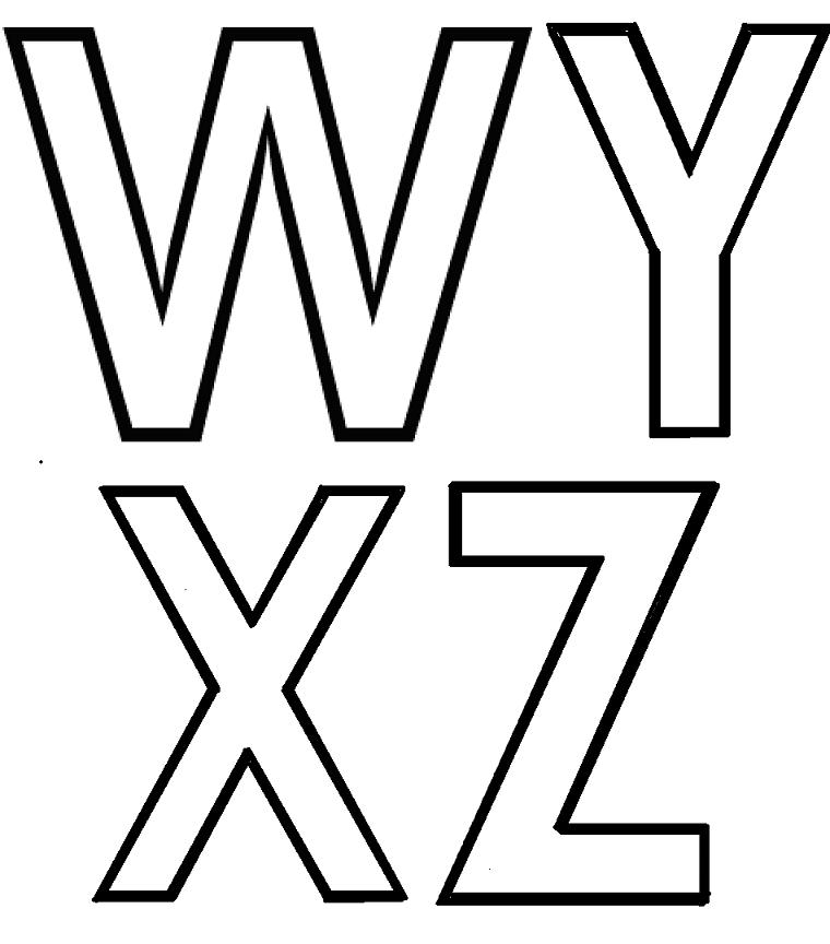 MOLDES DE LETRAS DO ALFABETO PARA COLORIR E IMPRIMIR, - Mistura de Alegria