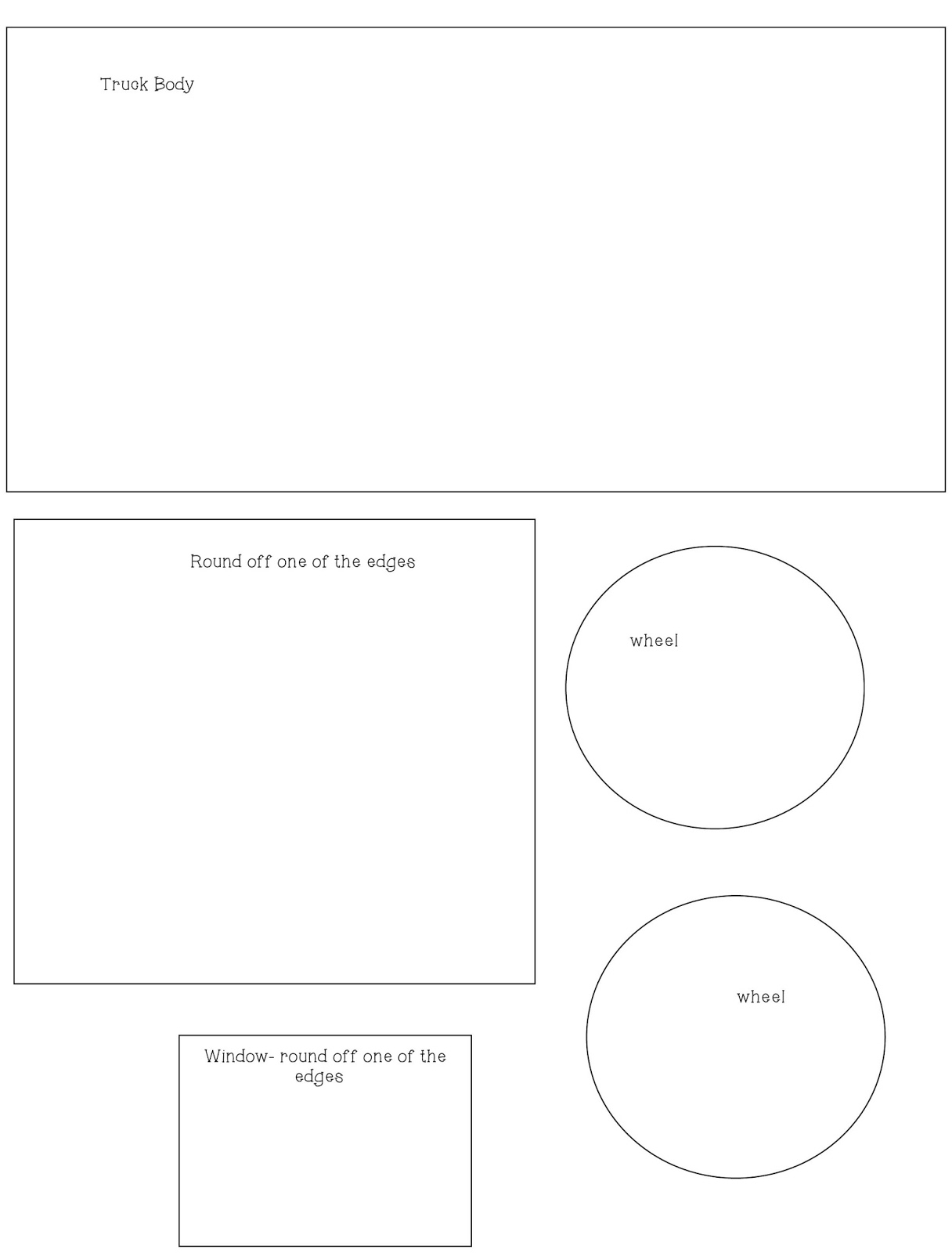 Garbage Truck Craft Template