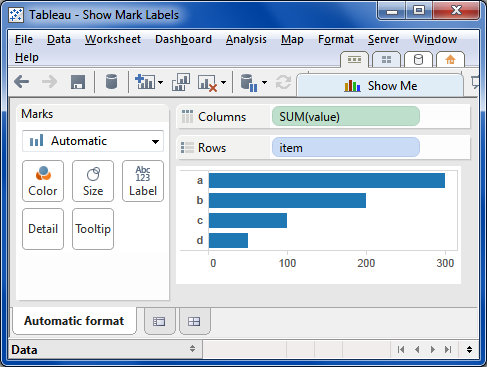 Tableau Friction: A Small Matter of Labels