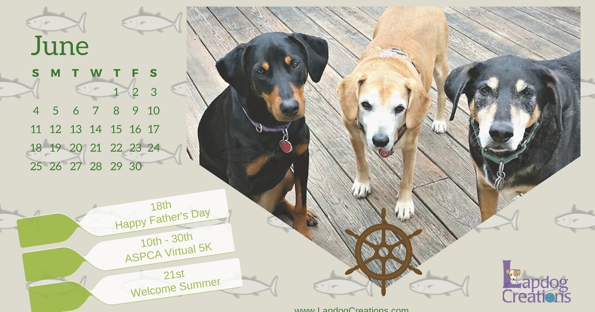 Lapdog Creations: Welcome June #Calendar #DesktopCalendar