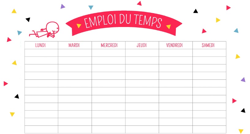 Francés hasta en la sopa...: Ton emploi du temps