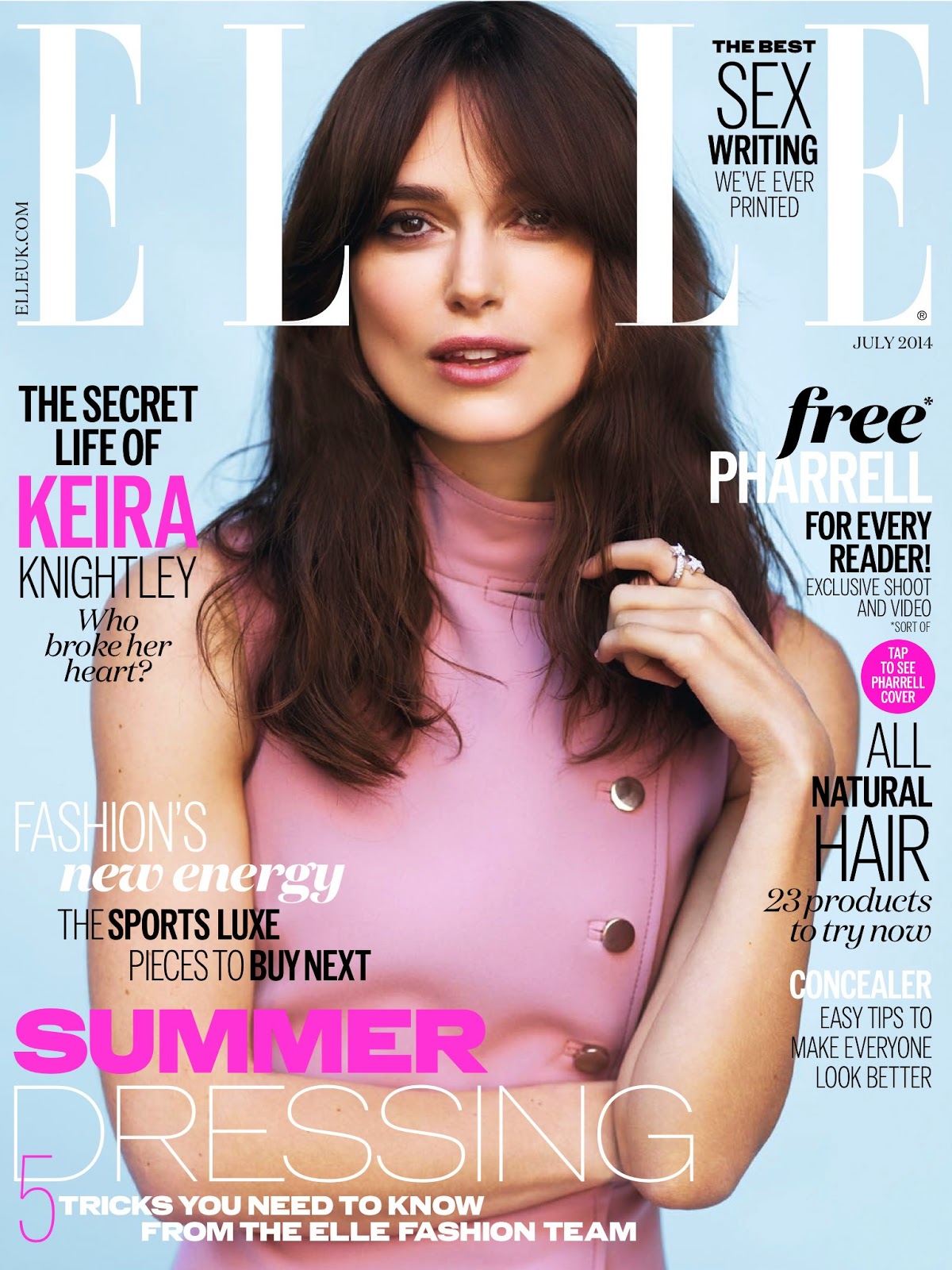 Keira Knightley For Elle Magazine, UK, July 2014 | hq-photoshoot