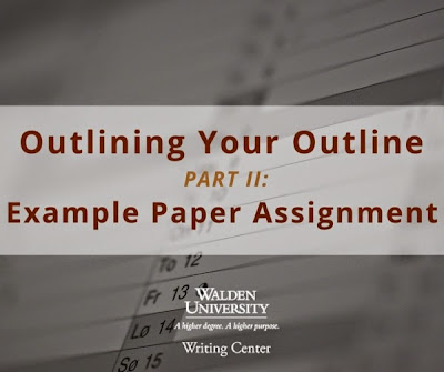 Outlining Your Outline, Part II: Example Paper Assignment