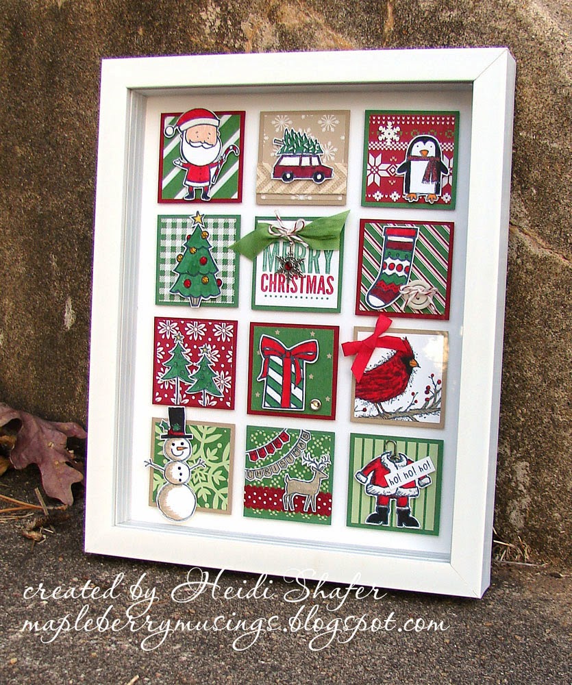 Mapleberry Musings: Stamped Art: Santa Frame