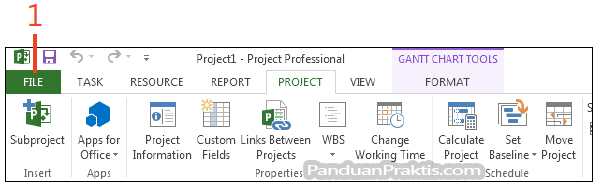 Cara Menyimpan File Project 2013 Ke Project Server 2013 Atau Project Online
