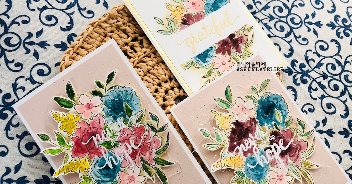 Floral cluster card