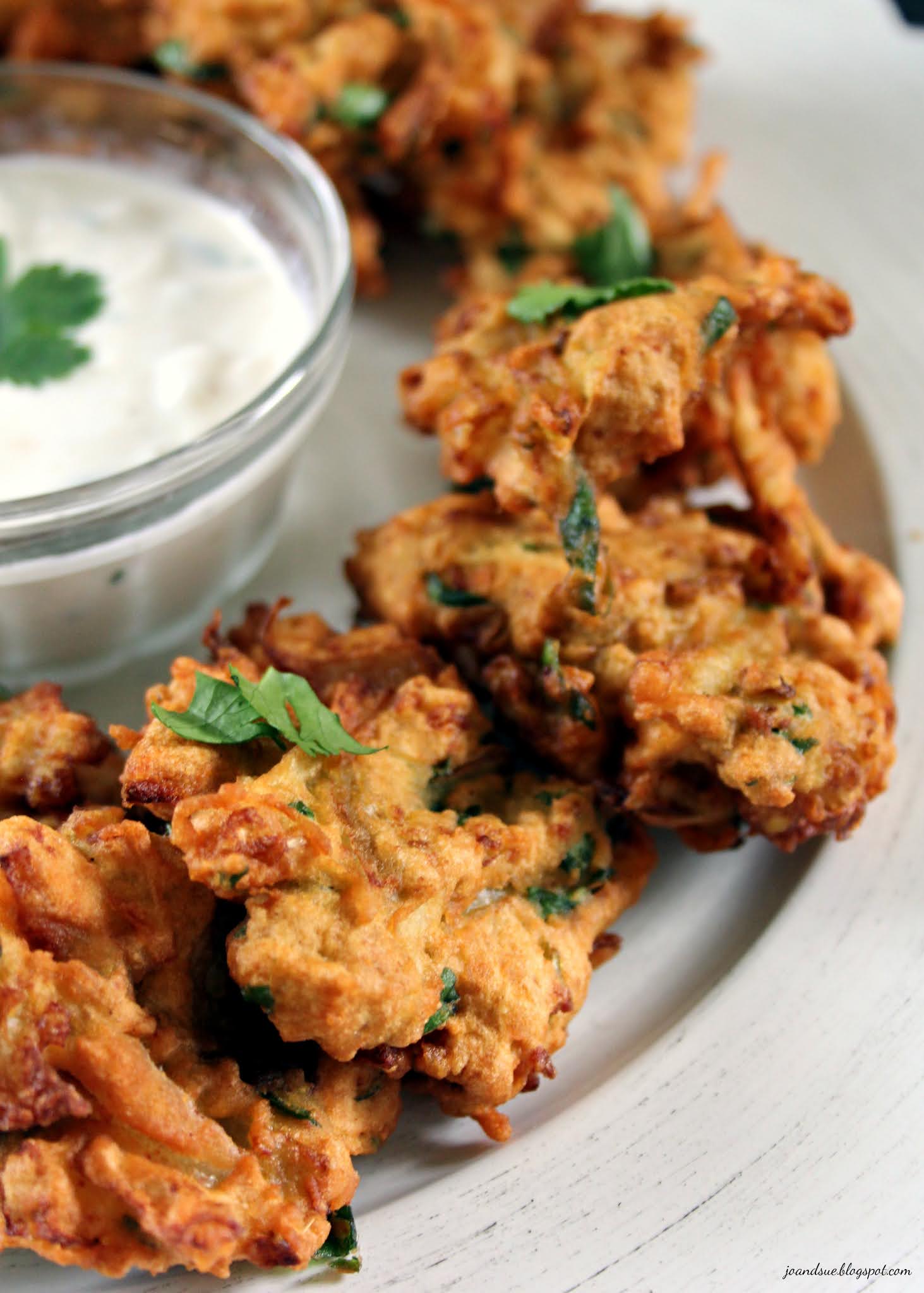 Jo and Sue: Veggie Pakoras with Raita