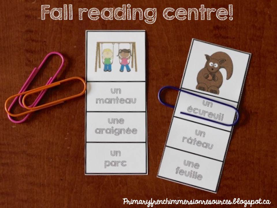 Centre game - beginning sounds - Primary French Immersion Resources