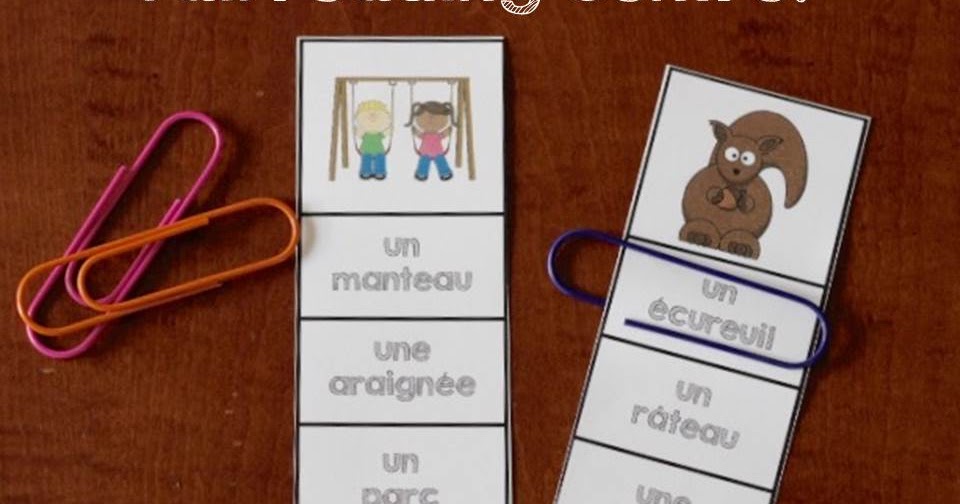 Centre game - beginning sounds - Primary French Immersion Resources