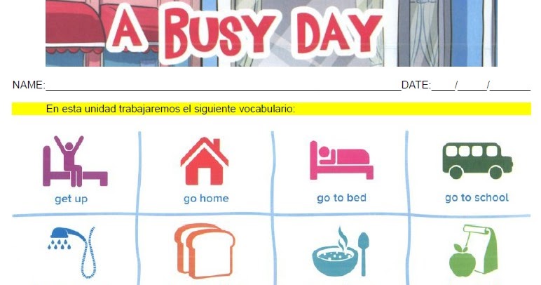 ACTIVARAMA.COM: A BUSY DAY - Daily routines + The time