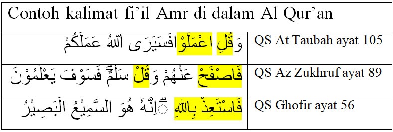 Contoh Ayat Feel Amar