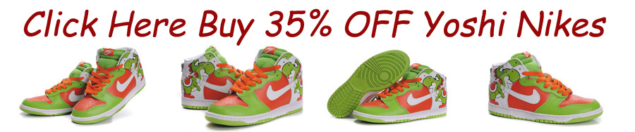 Yoshi Nike Dunks/Nike Dunk Shoes Yoshi High Custom Brass Monki Green ...