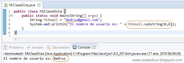 Octaedrus - Capacitaciones y Servicios: Clase String en Java
