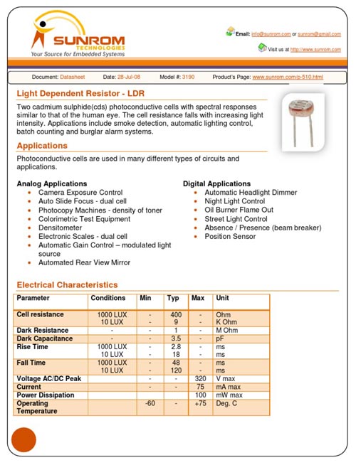 Sensor LDR Prinsip Kerja Rangkaian dan Aplikasinya
