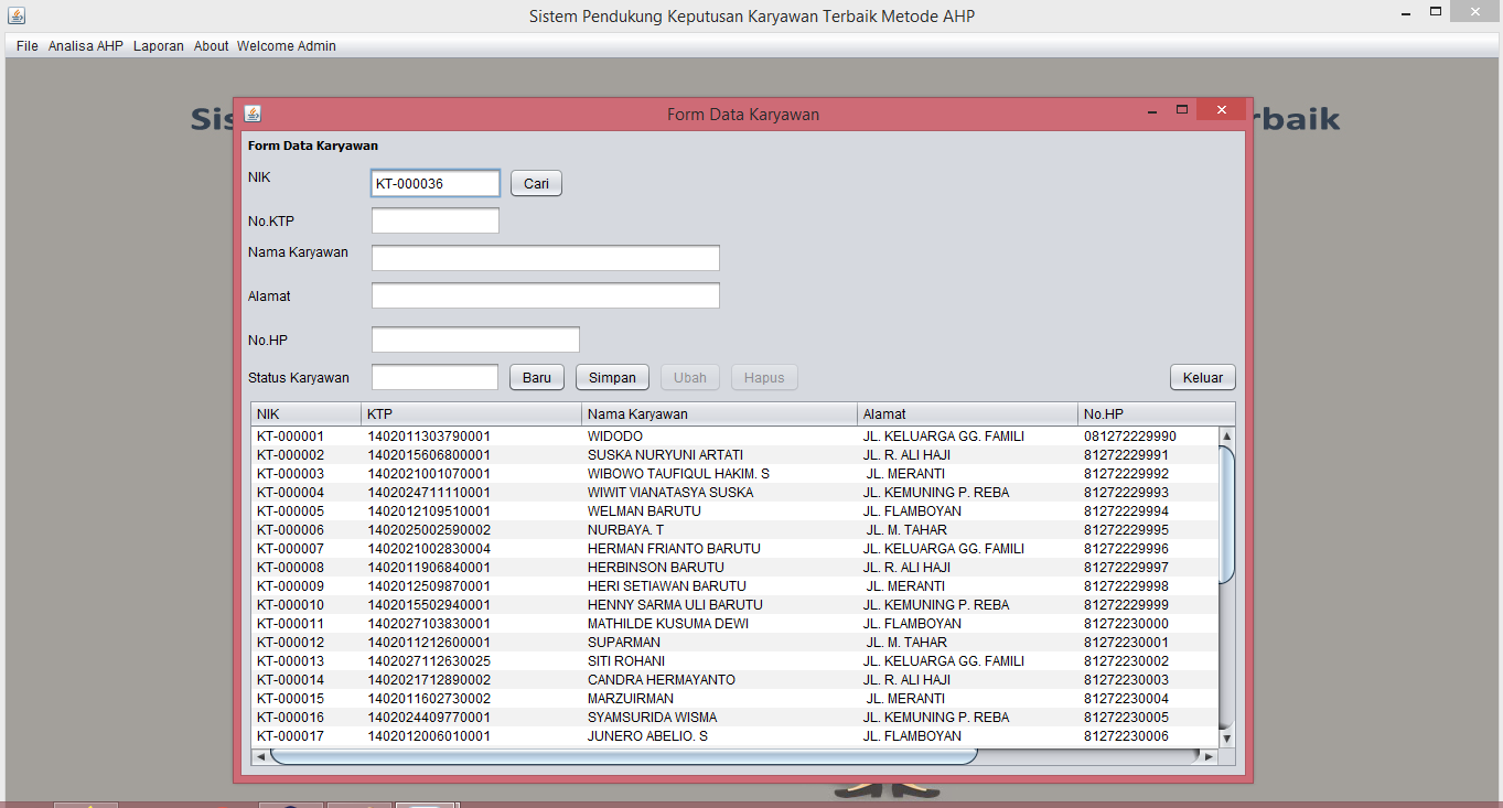 SPK berbasis java netbeans