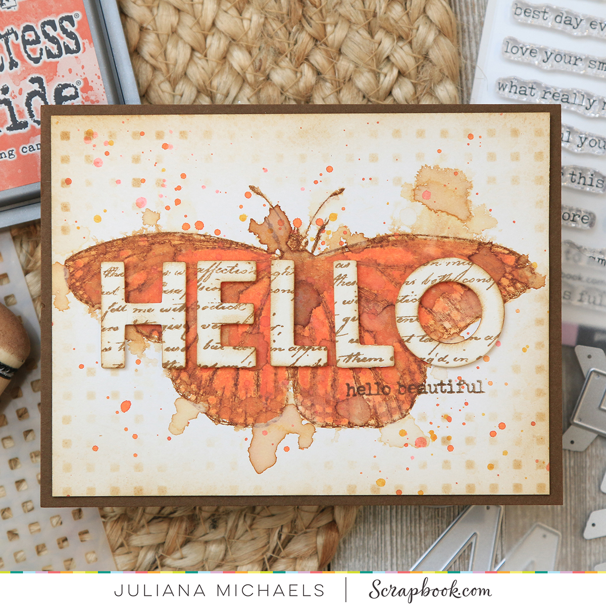 Hello Beautiful Card | World Cardmaking Day - 17turtles Juliana Michaels