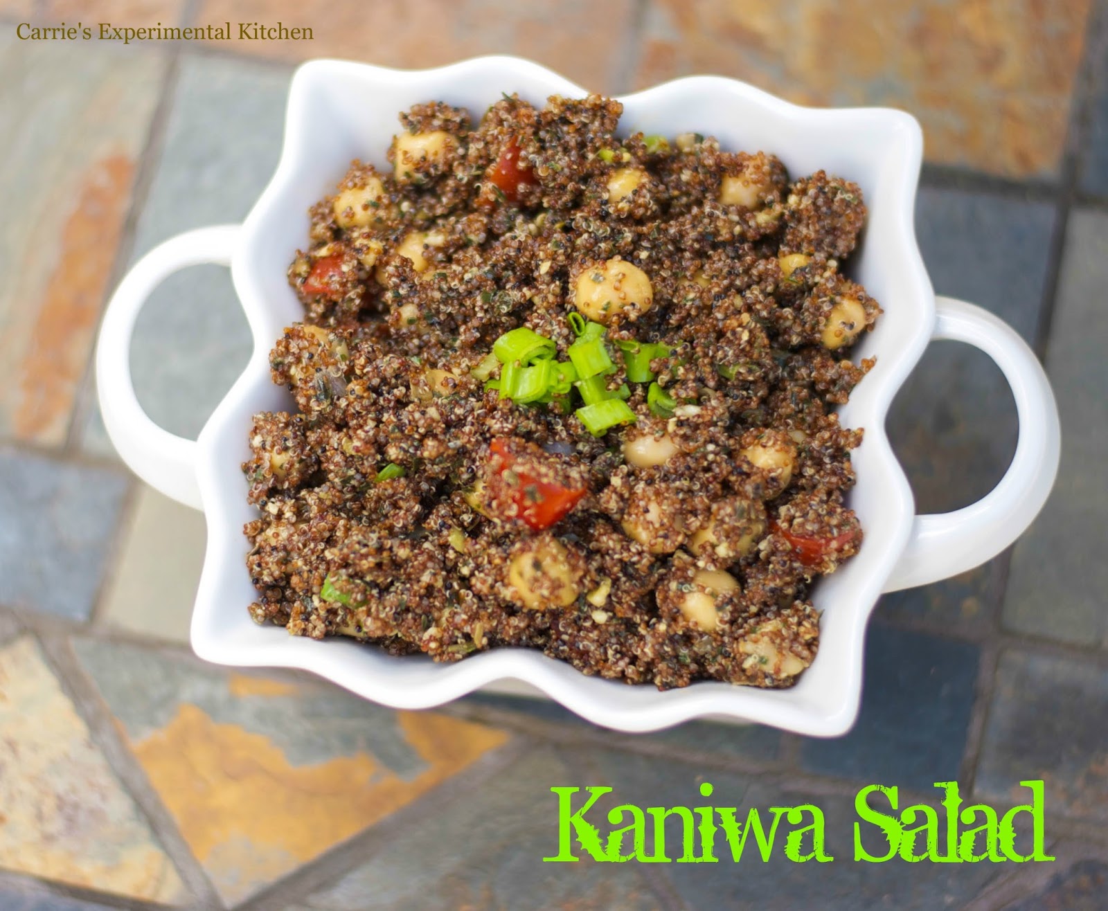 Carrie's Experimental Kitchen: Pesto Chick Pea & Kaniwa Salad