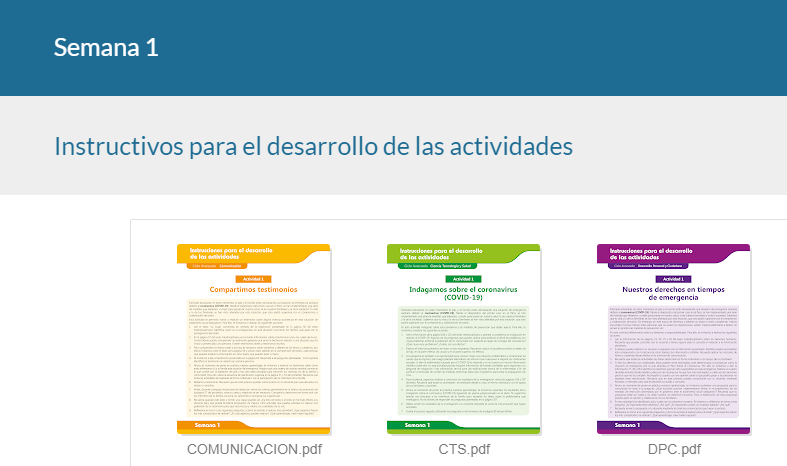 EDUCACIÓN BÁSICA ALTERNATIVA: ACTIVIDADES PARA LA SEMANA 1 - CICLO AVANZADO