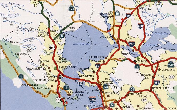 California State Route 37; the Blood Alley of San Pablo Bay