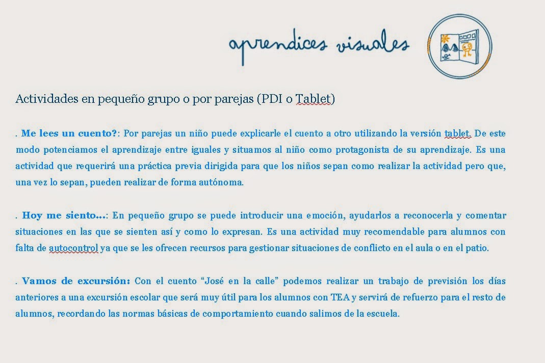 iPads y Autismo: Aprendices Visuales: cuentos accesibles adaptados a ...