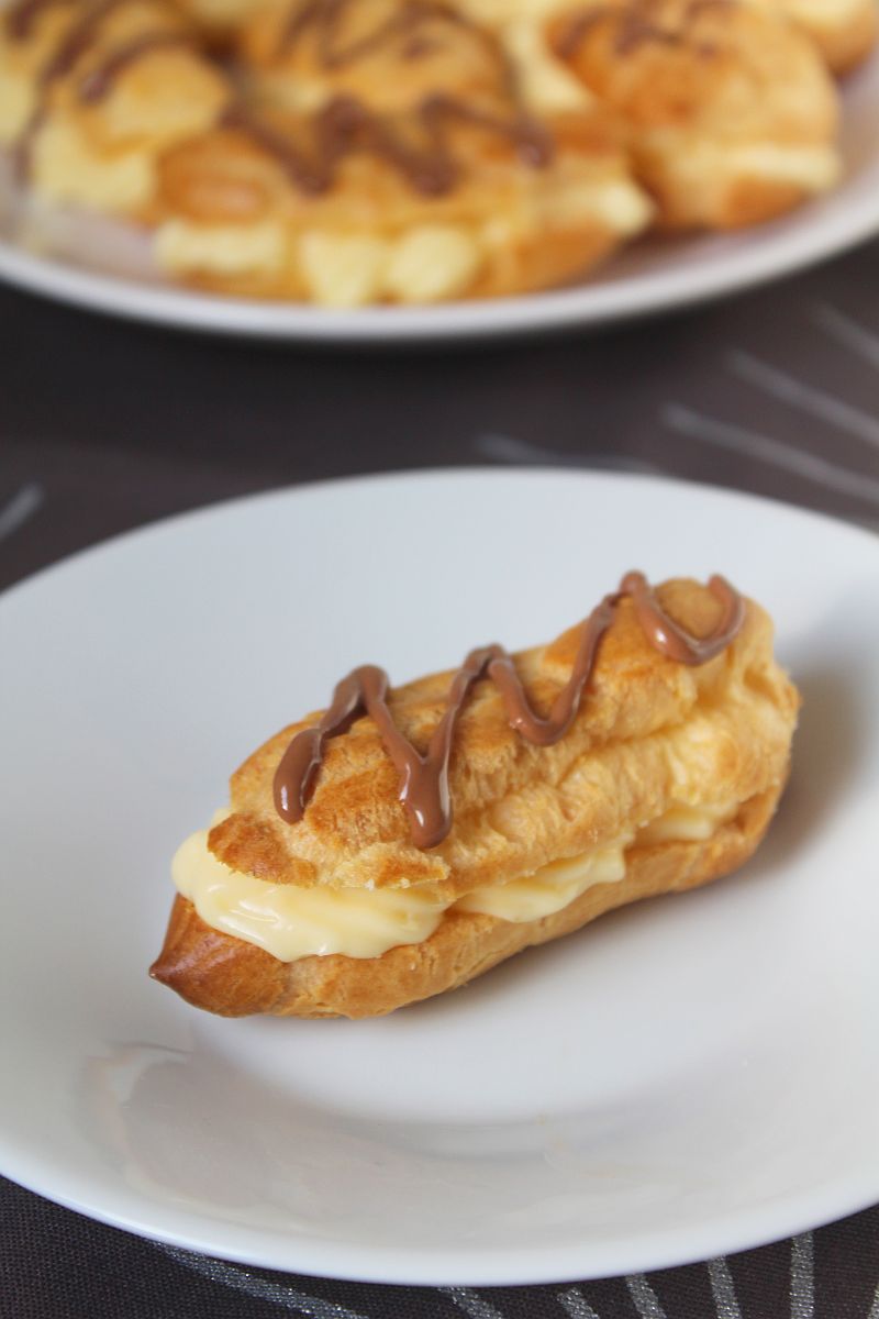 Eklerki z kremem budyniowym | Bajkorada - przepisy dla całej rodziny