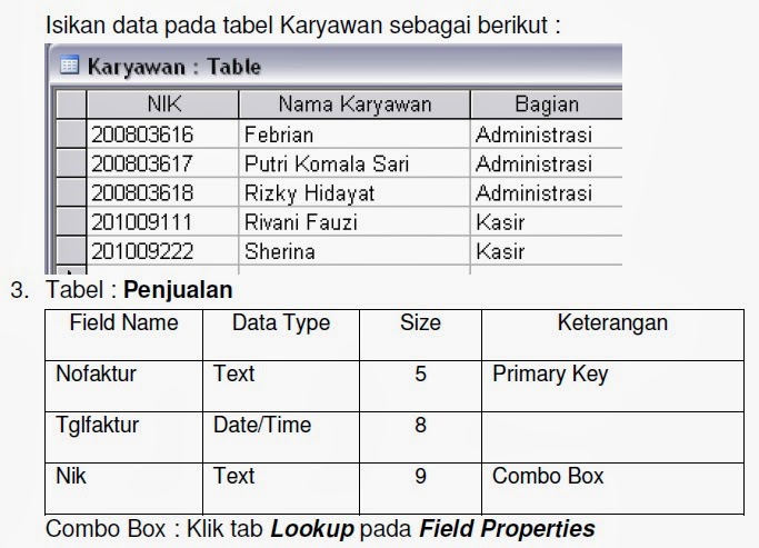 Merancang Struktur Table dan membuat Relasi dengan acces 2007 | printer ...