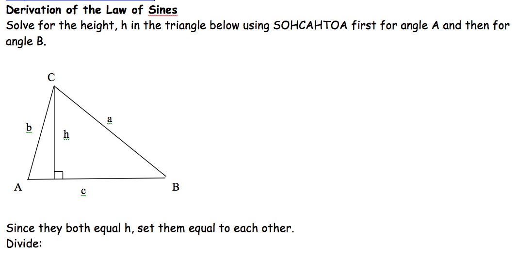 eat play math: Laws of Sines Derivation and the Ambiguous Case