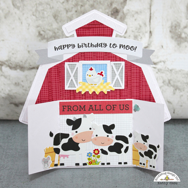 Doodlebug Design Inc Blog: Udderly Fun Down on the Farm Cards with Kathy