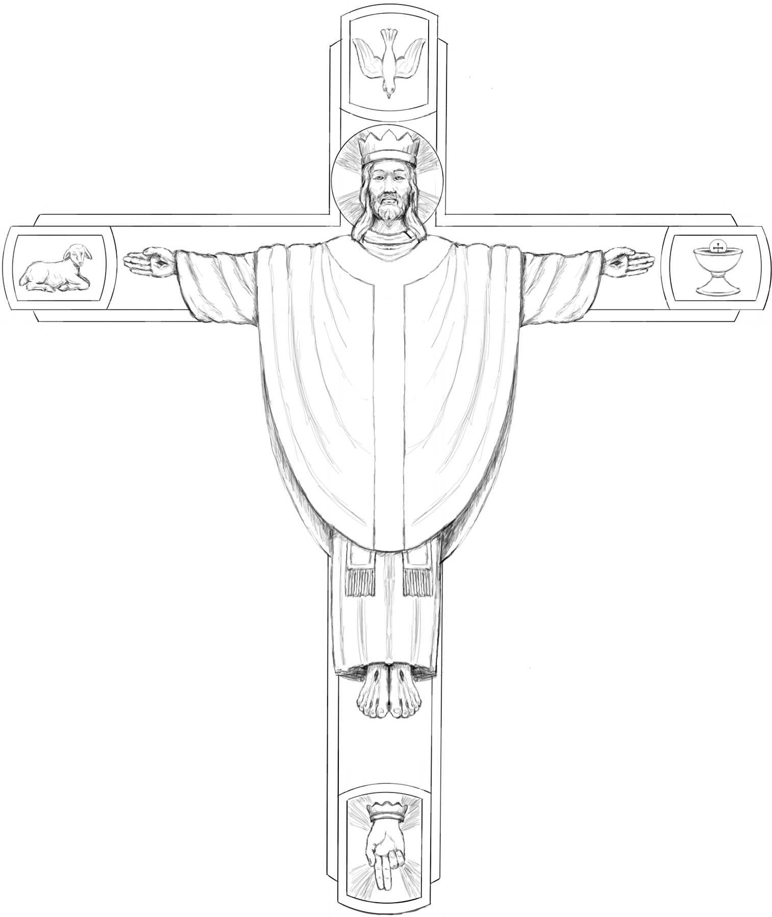 Christus Rex Processional Cross Design
