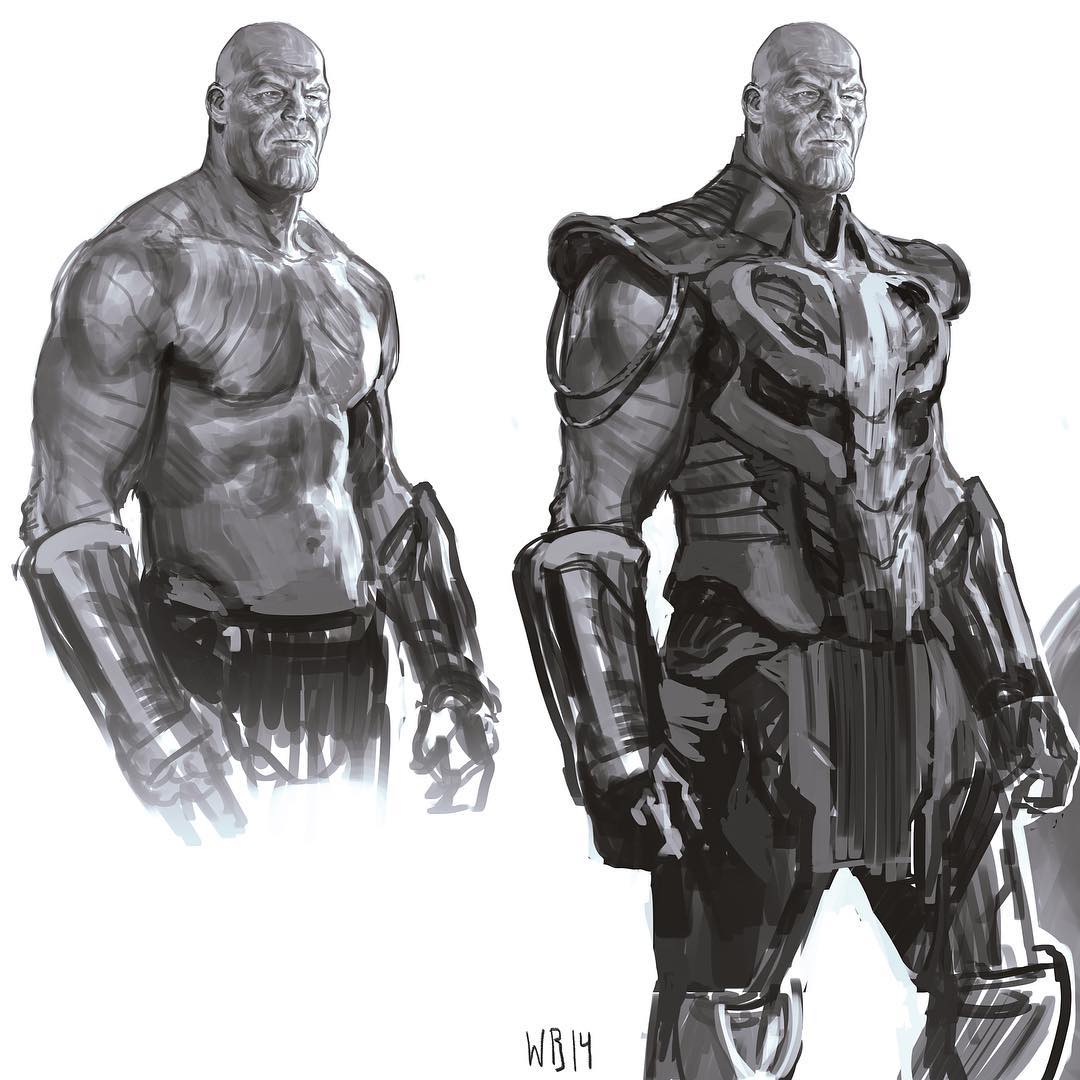 Thanos is a Boxer in AVENGERS: INFINITY WAR Concept Art by Wesley Burt ...