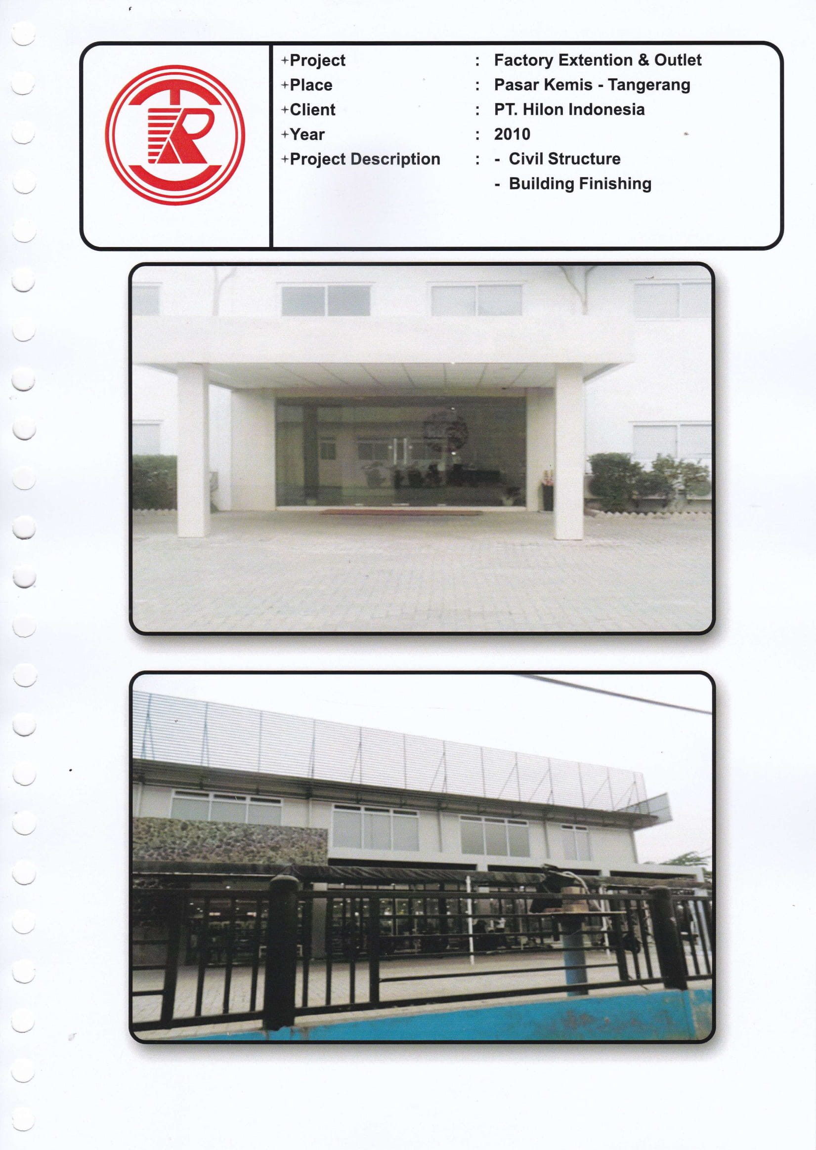 PT. RAMACON CIPTA MANDIRI: PROJECT dengan PT HILON INDONESIA