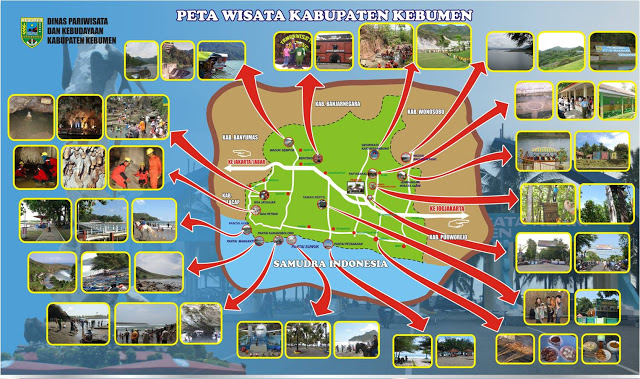 PETA WISATA KEBUMEN VERSI DINAS PARIWISATA ~ INDONESIAKU