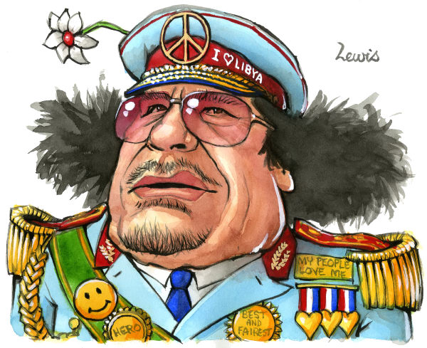 Les Tours de Laliberté: Le moment Kadhafi de la journée: caricatures