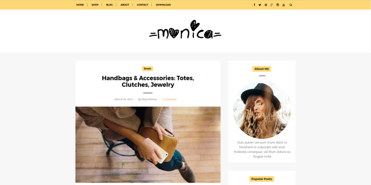 Monica Blogspot Template - Free Amp Templates Blogspot