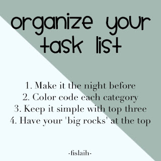 3 Tips to Organizing Your Task List