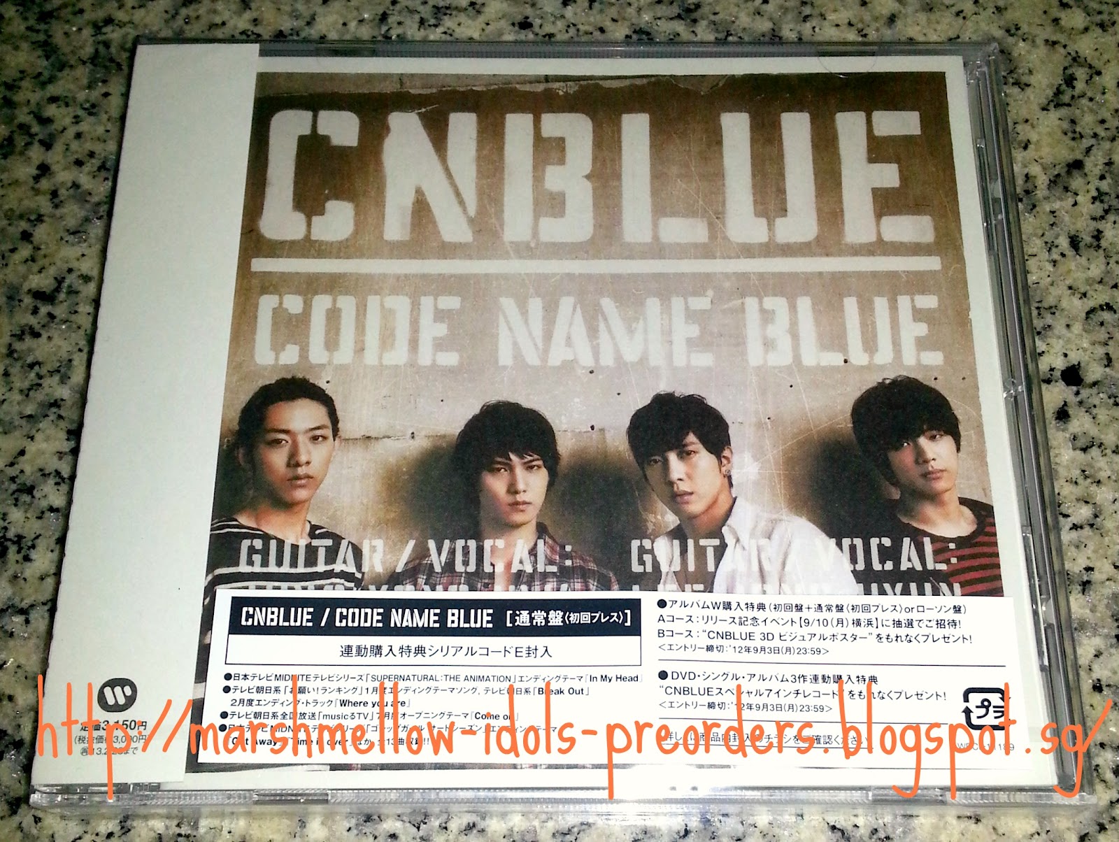 MarshMellow Idols Pre-orders: Pre-order CN Blue Code Name Blue Japan Album!