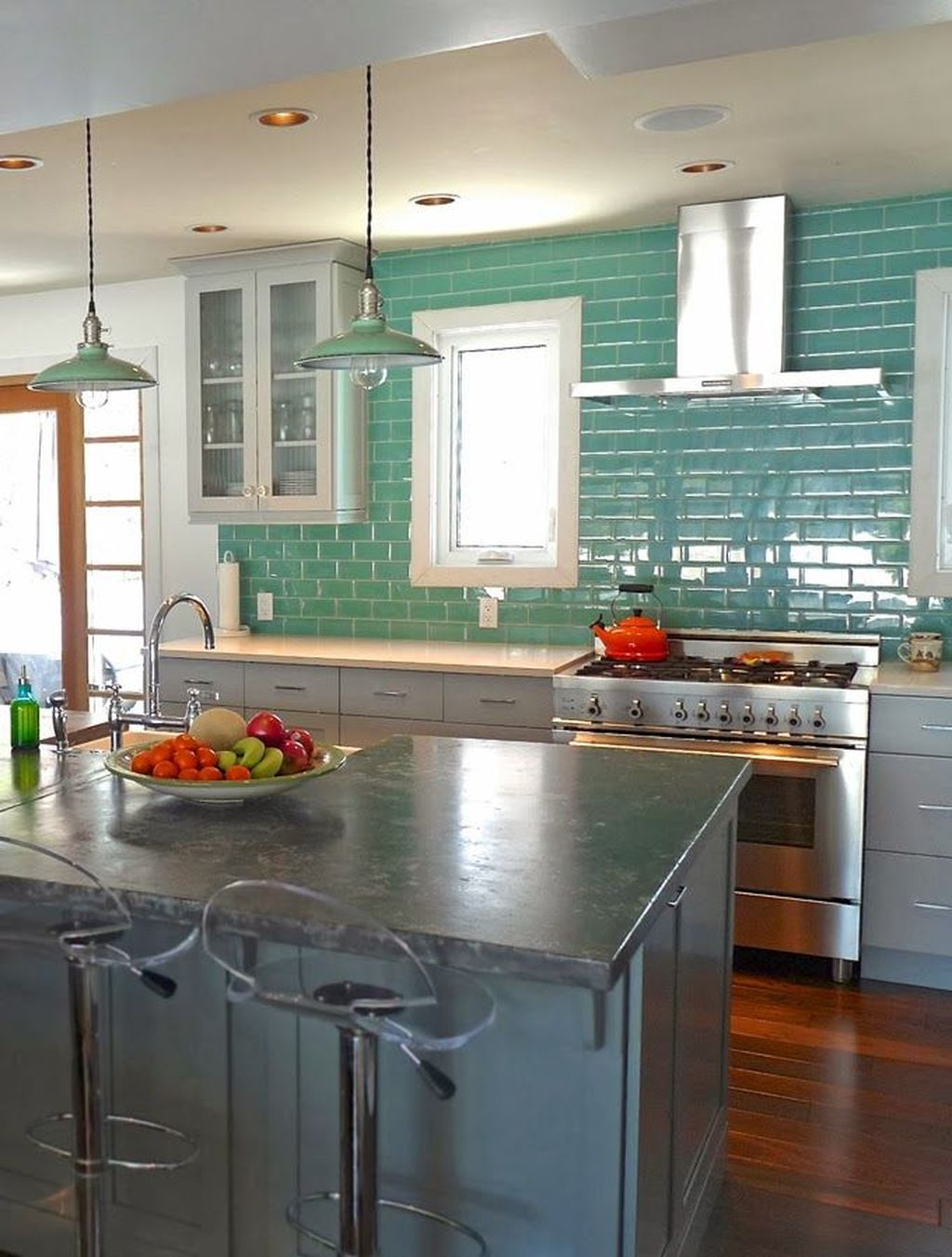 35+ Impressive Gray And Turquoise Color Scheme Ideas For Your Kitchen ...