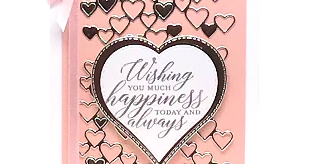 craftykarendesigns: Detailed Hearts Wedding Card