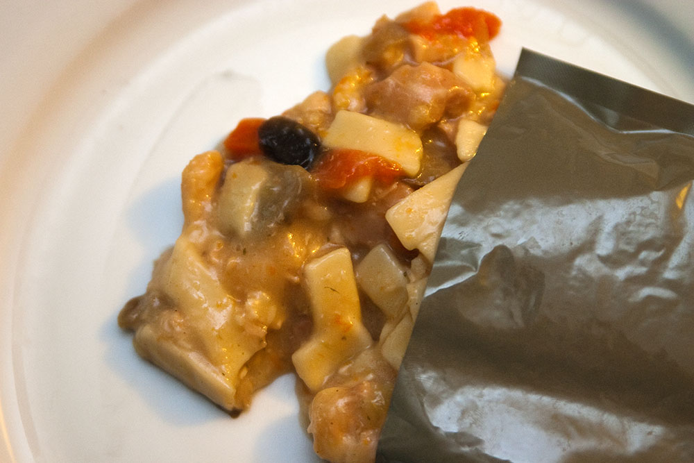 Women and Dreams: MRE Menu 3: Chicken, Noodles and Vegetables, in Sauce