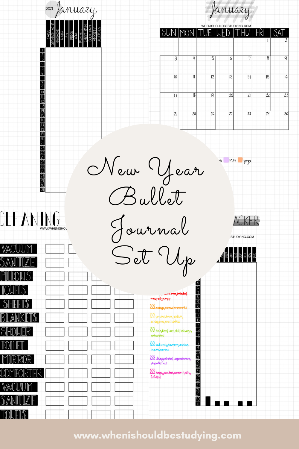 New Year Bullet Journal Set Up