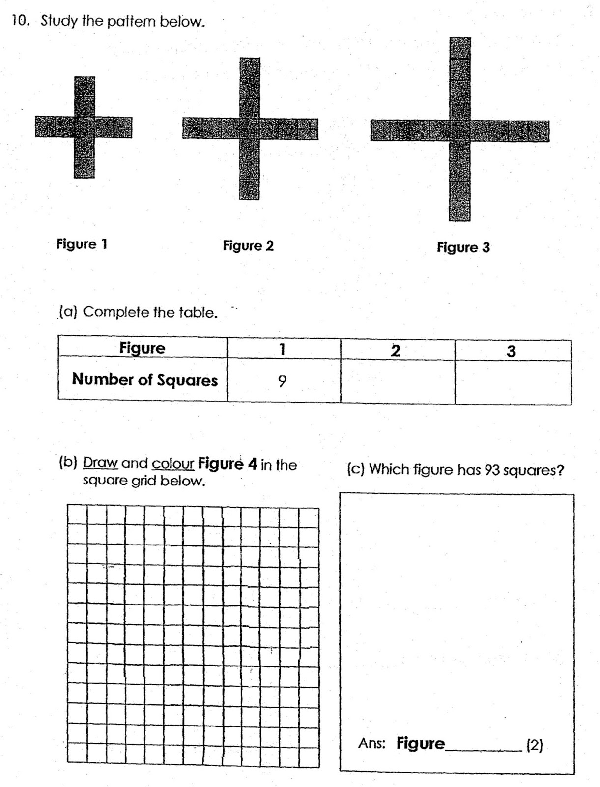 Primary 4 Mathematics: Seeing Patterns (6x questions including 1x 2019 ...