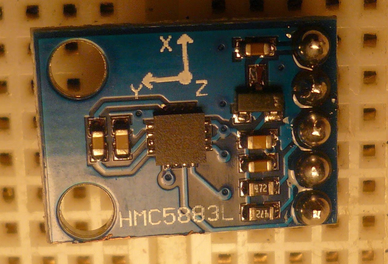 Électronique en amateur: Magnétomètre/boussole HMC5883L et Arduino