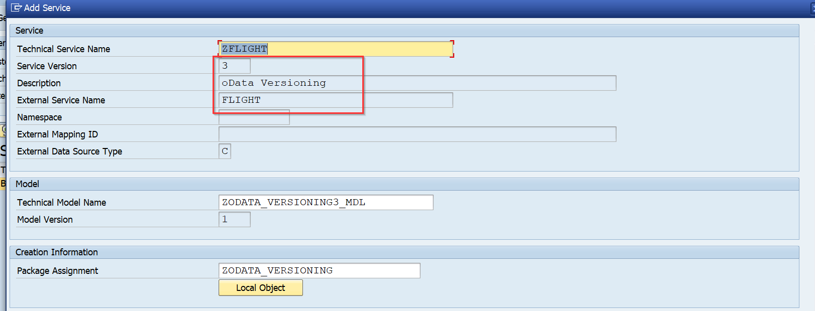 SAP ABAP Central: OData Versioning