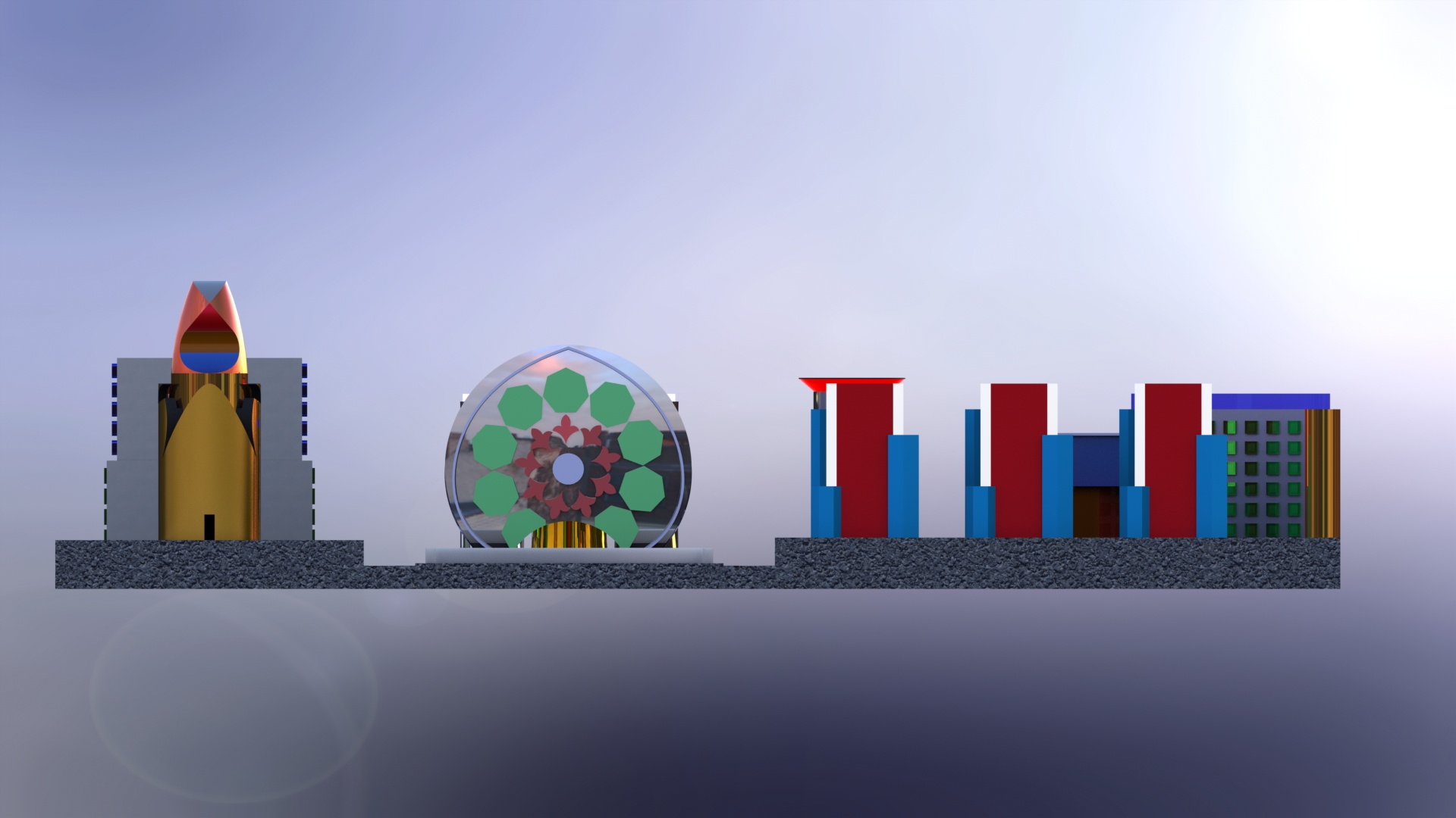 Solid work | city model | animation | solid modeling