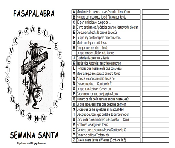 Sexto Primaria: Juegos Semana Santa