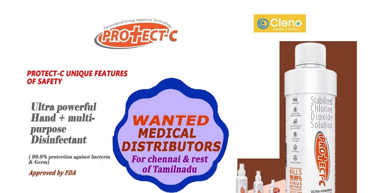 Cleno With Protect-C Disinfectants - Wanted Distributors All Over Tamilnadu