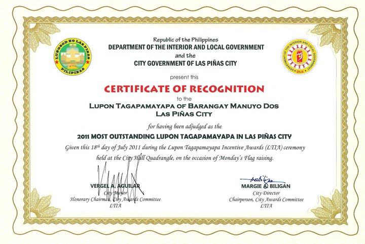 Barangay Manuyo Dos: Lupon Tagapamayapa of Manuyo Dos Barangay Manuyo Dos: Lupon Tagapamayapa of Manuyo Dos