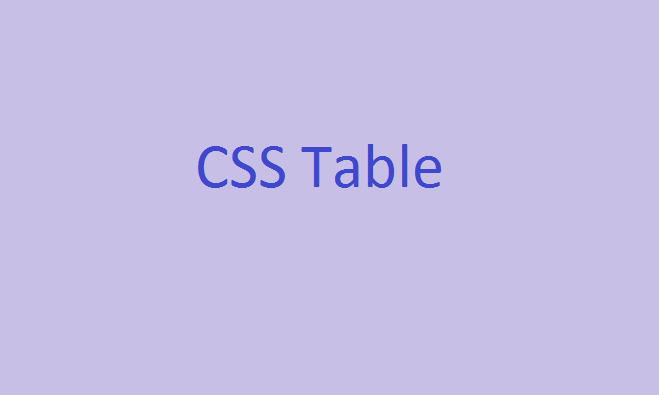 CSS Table