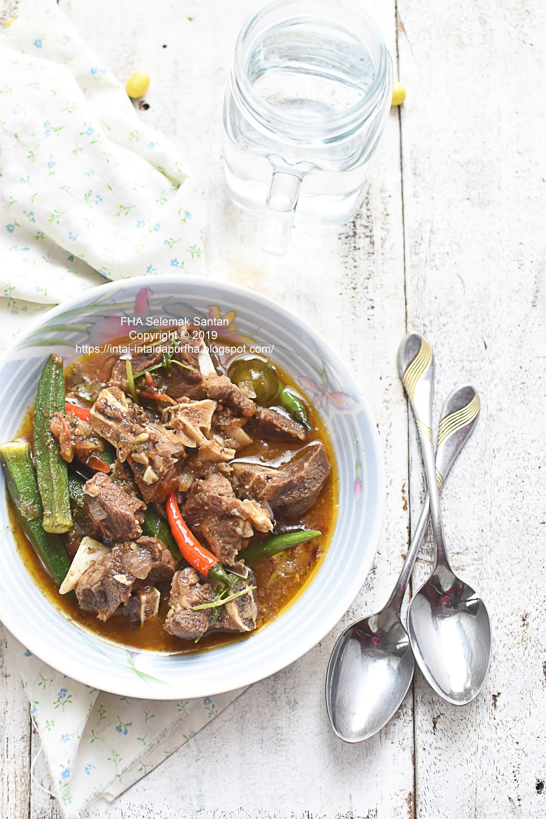 BAMYA PAHA KAMBING ...egyptian food and recipes - FHA Selemak Santan
