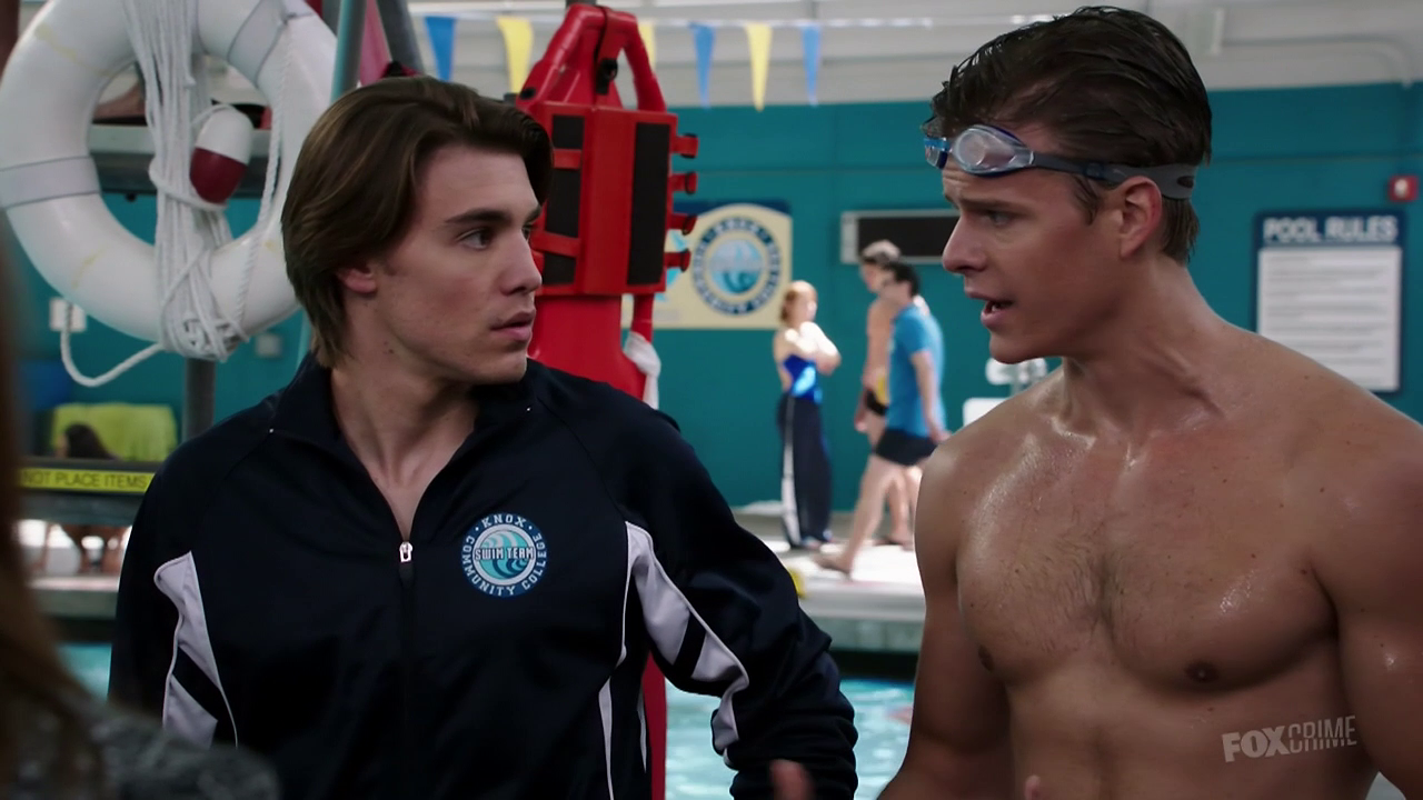 ausCAPS: Christian Gehring shirtless in Bones 9-23 "The Drama in the Queen"